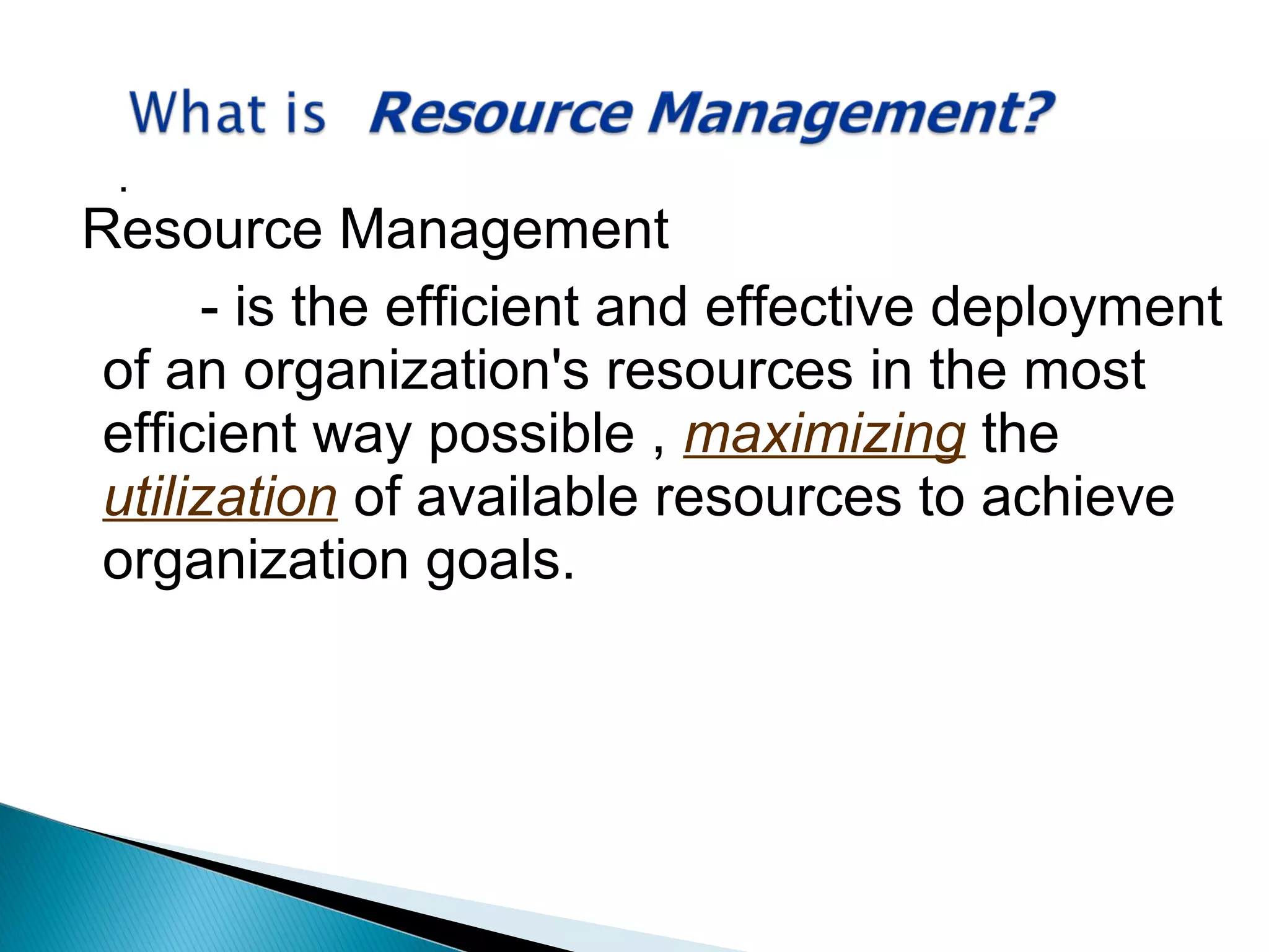 Resource management | PPT