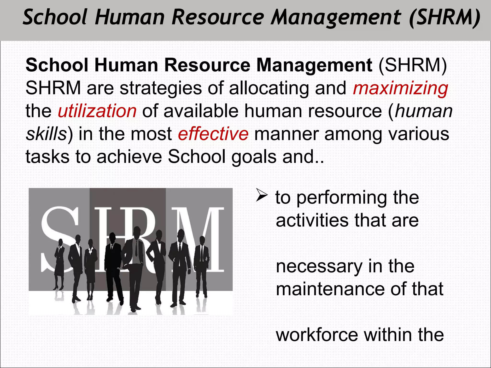 School Human Resource Management | PPT