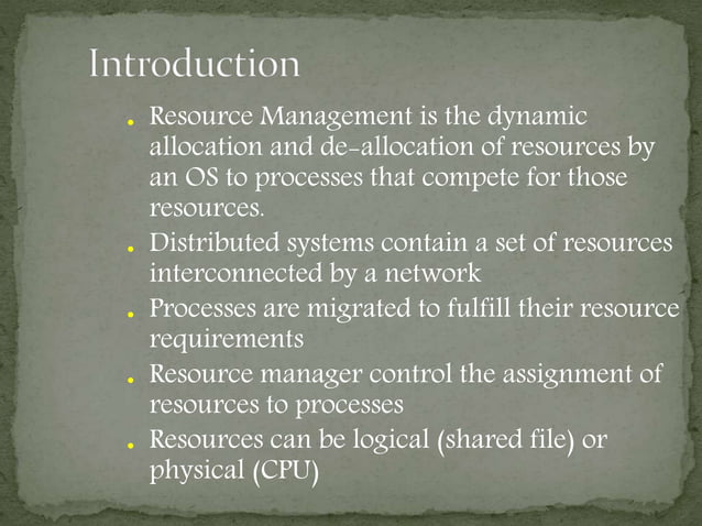 Resource management original | PPT