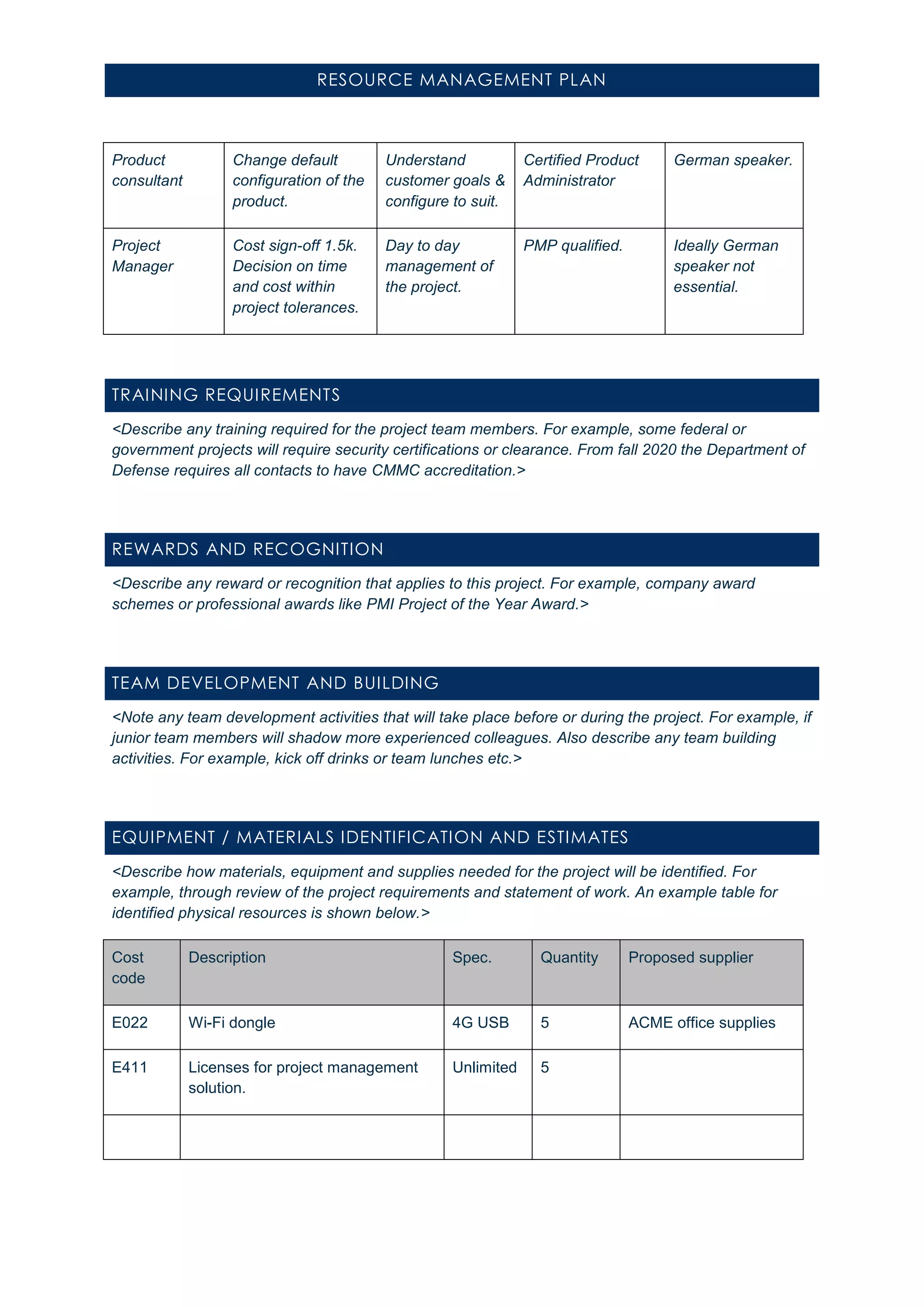 Resource management plan | PDF
