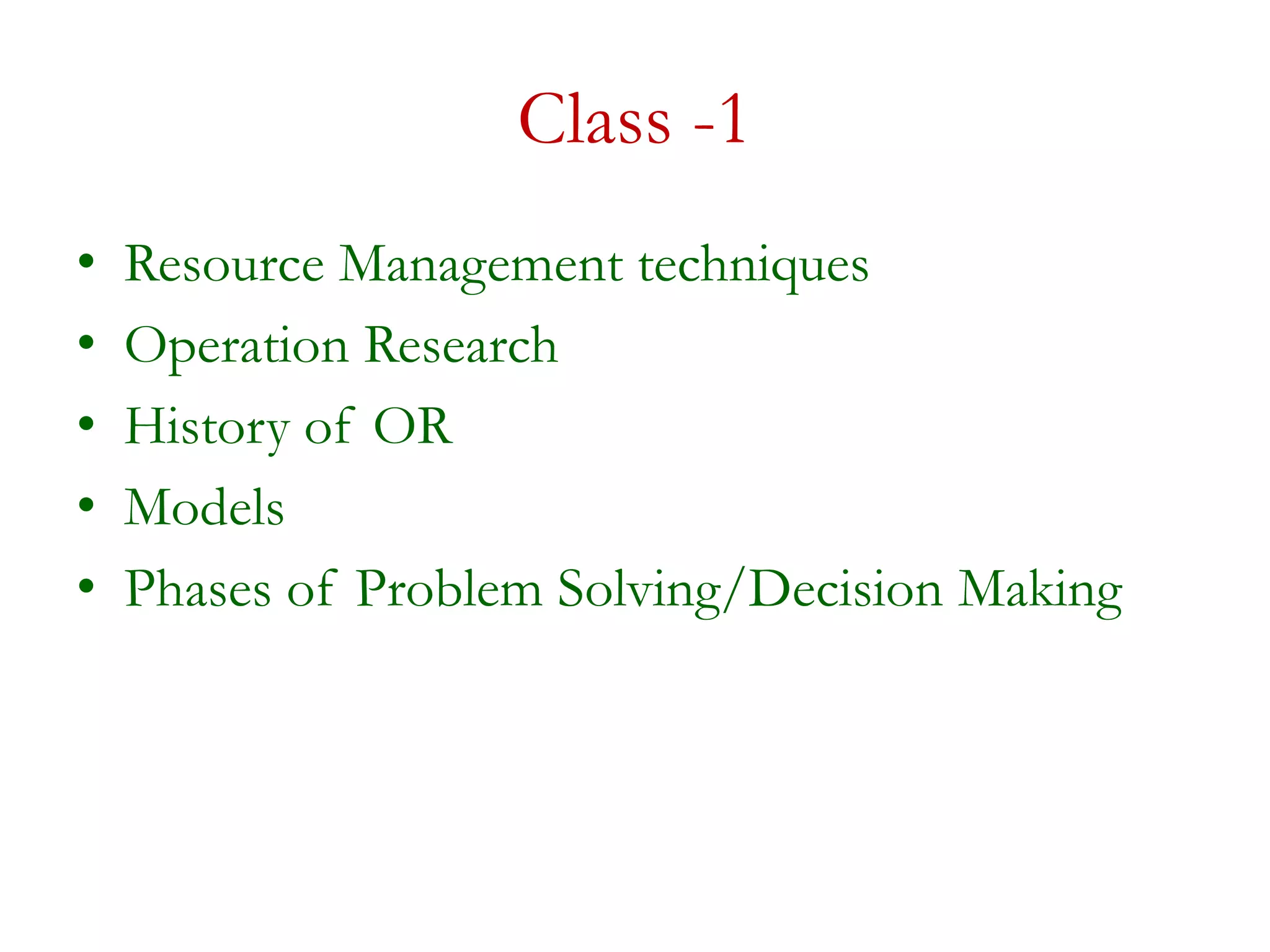 Resource management techniques | PPTX