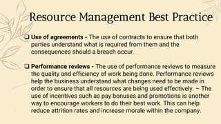 Resource Management Theory or Principle.pptx | Civil Engineering ...