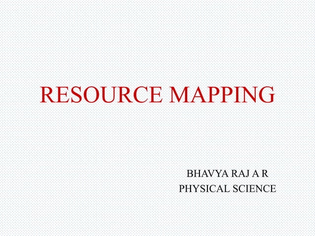 Resource mapping (4) | PPTX