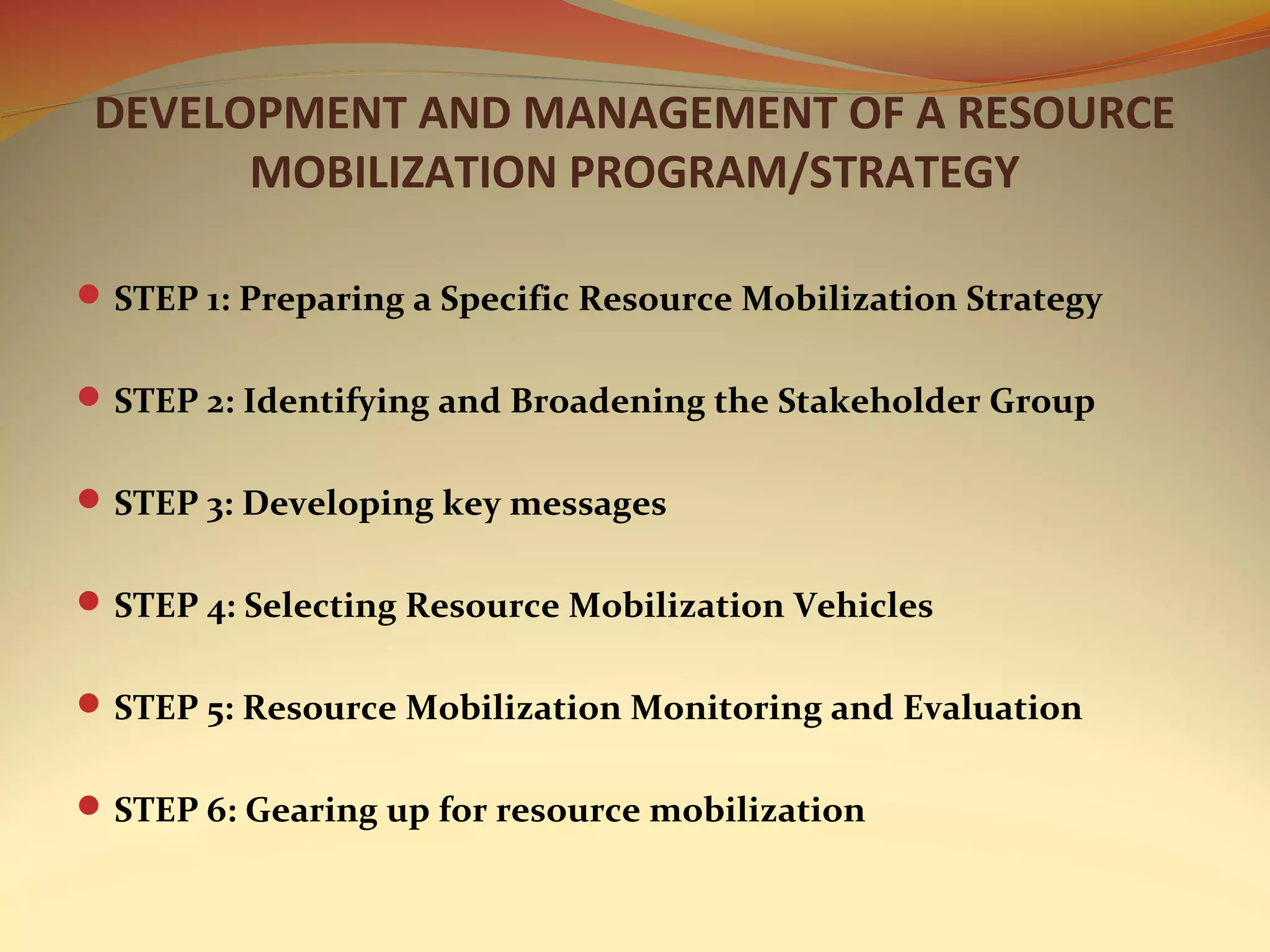 Resource Mobilization Process/strategy | PPT