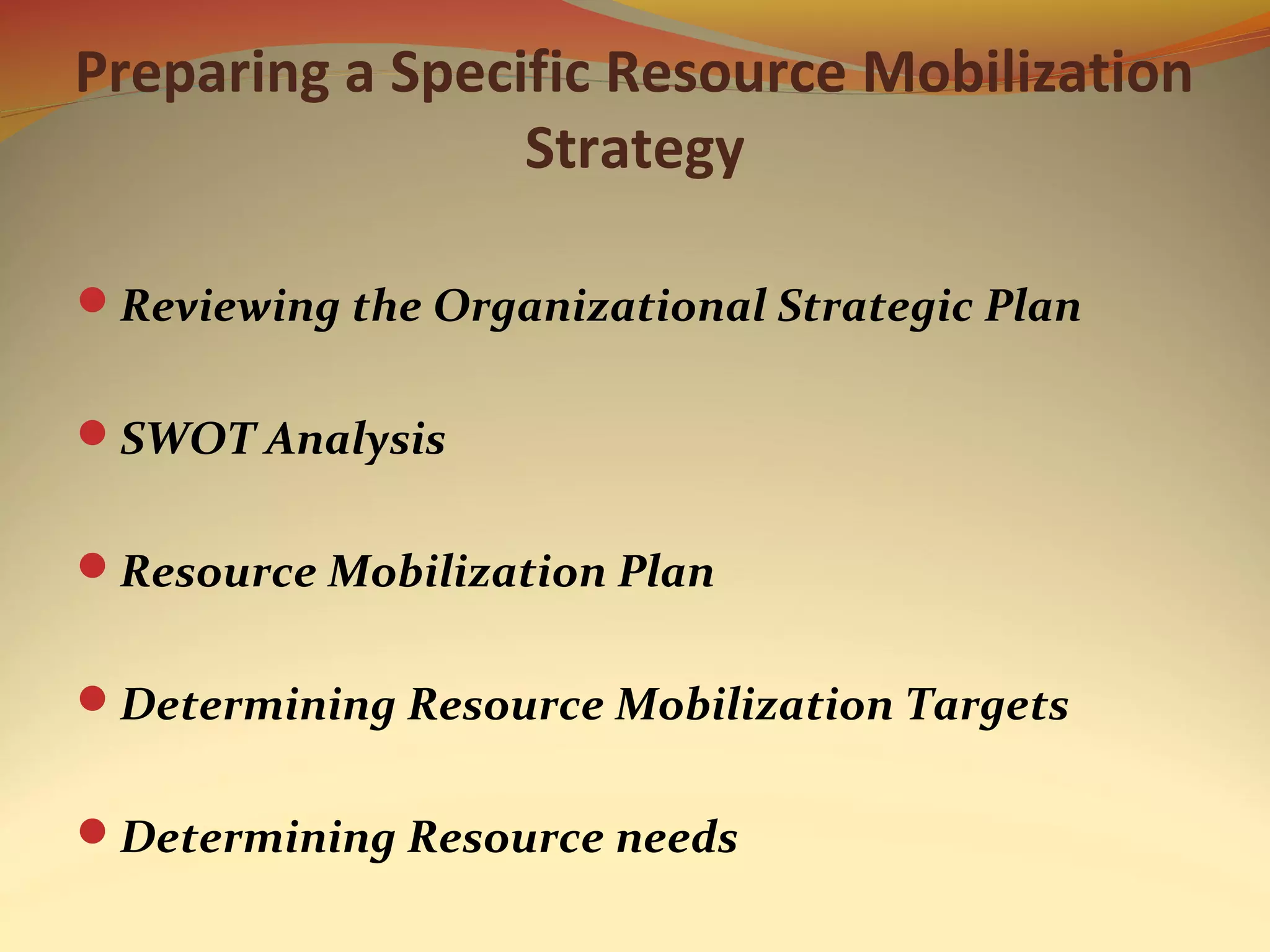 Resource Mobilization Process/strategy | PPT