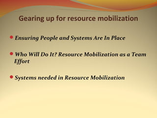 Resource Mobilization Process/strategy | PPT