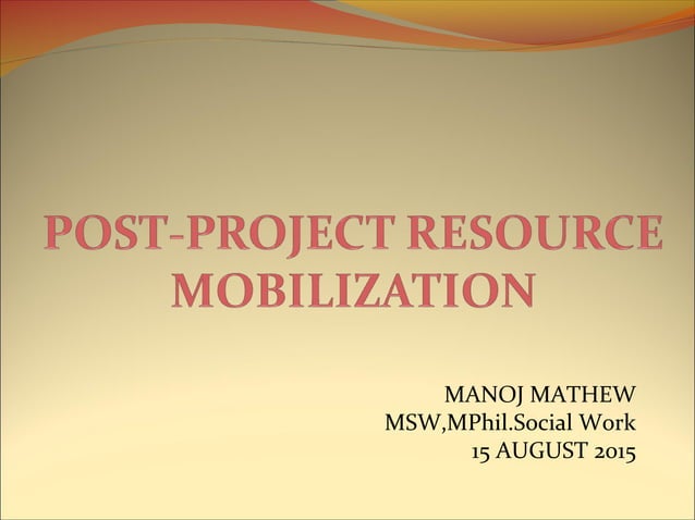 Resourcemobilization 130711011528-phpapp02(1) | PPT | Business ...