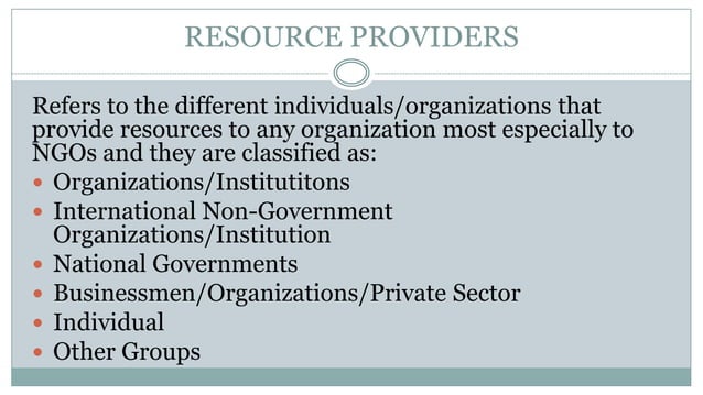 Resource Mobilization.pptx | Non-Profit Organizations | Industries