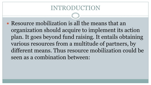 Resource Mobilization.pptx | Non-Profit Organizations | Industries