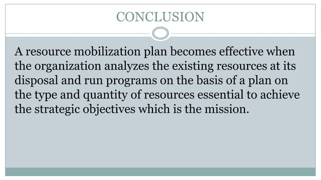 Resource Mobilization.pptx | Non-Profit Organizations | Industries