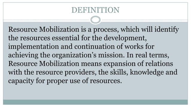Resource Mobilization.pptx | Non-Profit Organizations | Industries