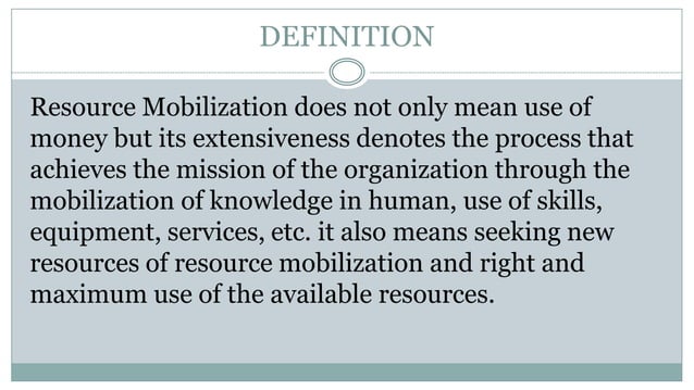 Resource Mobilization.pptx | Non-Profit Organizations | Industries