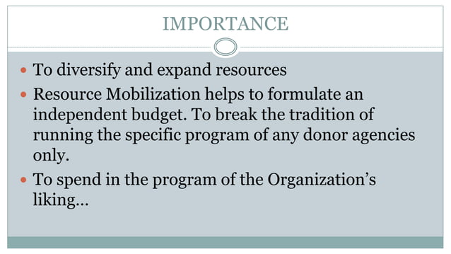 Resource Mobilization.pptx | Non-Profit Organizations | Industries