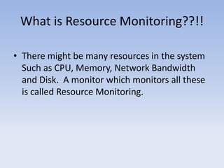 Resource Monitoring | PPTX