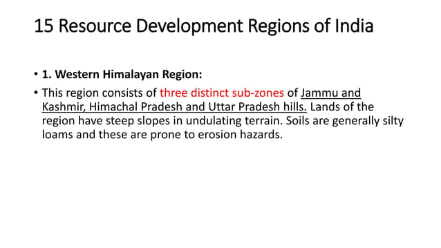 Resource regions of india | PPTX