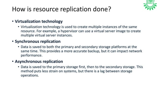 Resource replication in cloud computing. | PDF