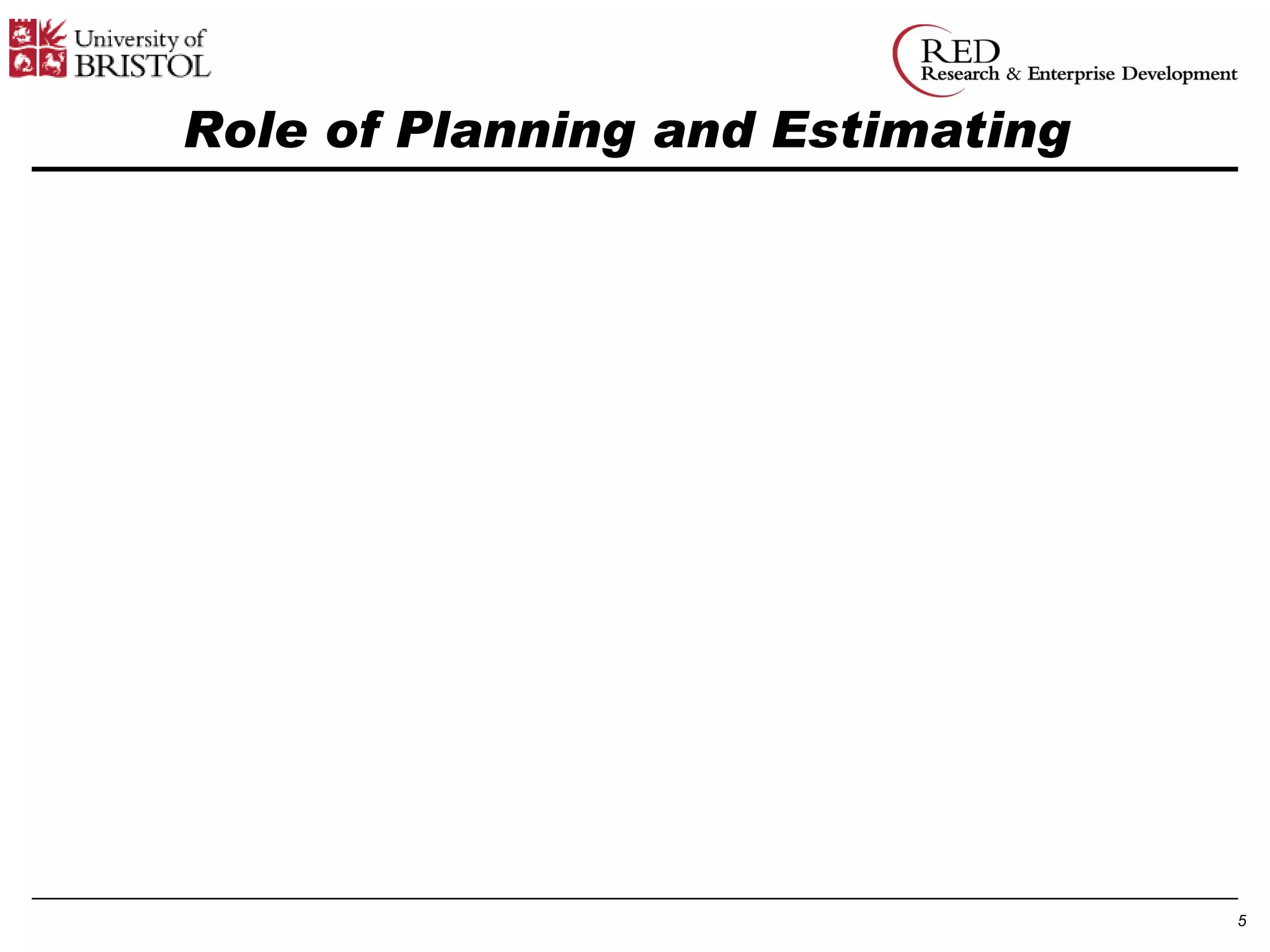Resource requirements and cost estimation | PPT