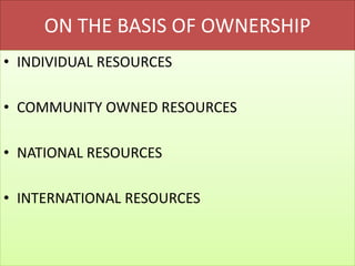 Resources and their Development ( Class X Geography) | PPTX