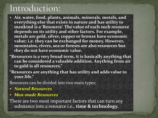 Resources and their types | PPTX