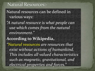 Resources and their types | PPTX