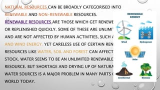 RESOURCES power point presentation by J Devi | PPTX | Environment | Science
