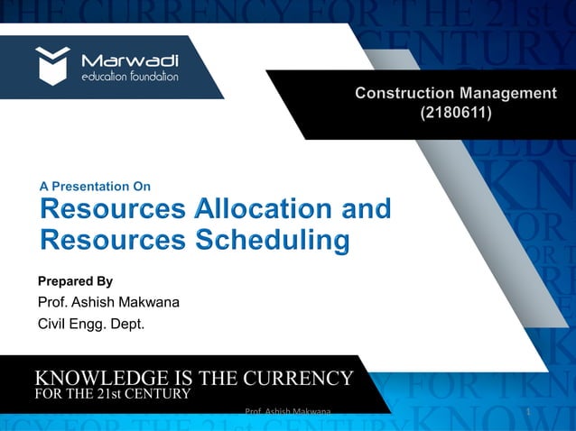 Resources Allocation And Resources Scheduling Construction Management Pdf