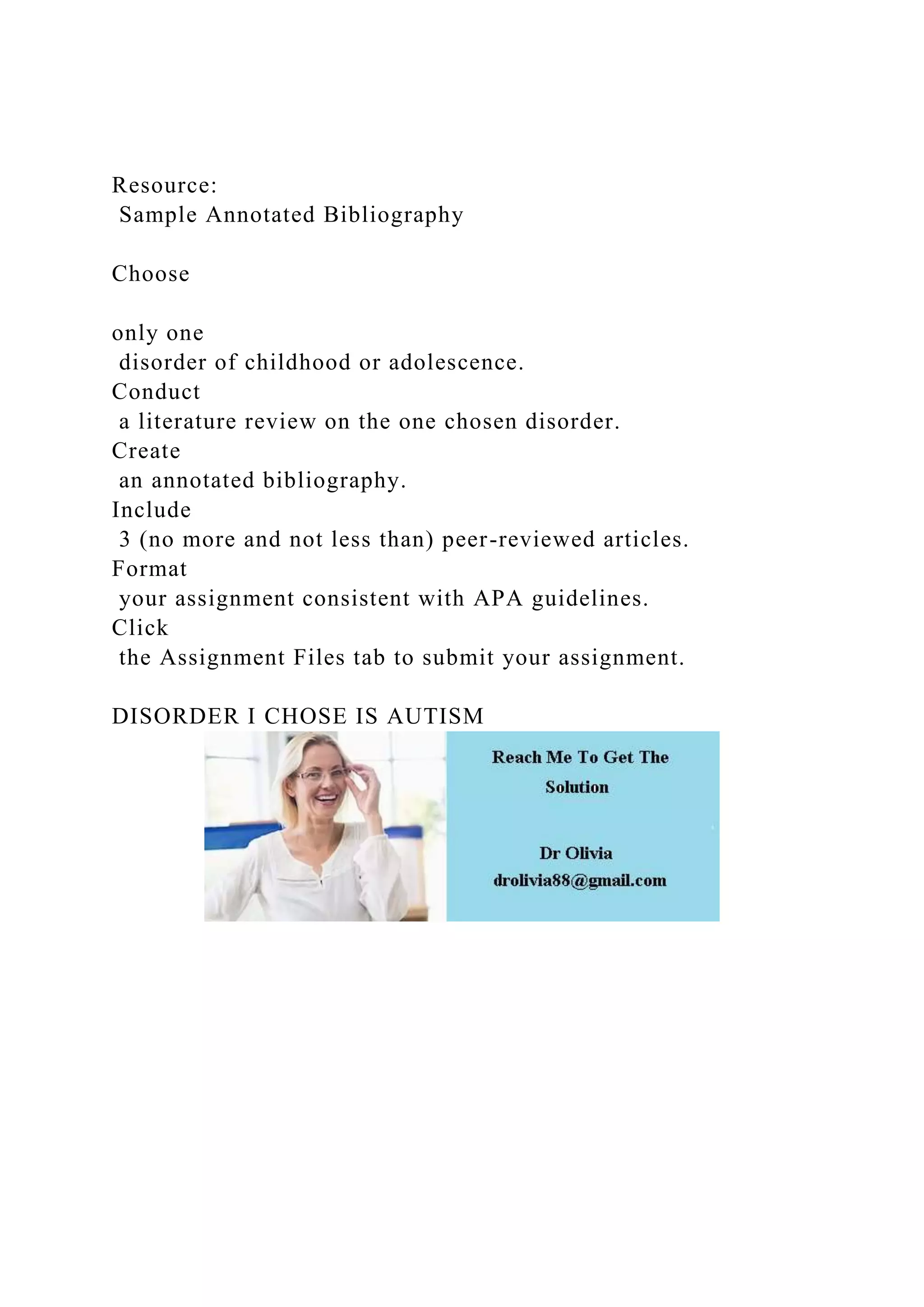 Resource Sample Annotated BibliographyChooseonly one .docx