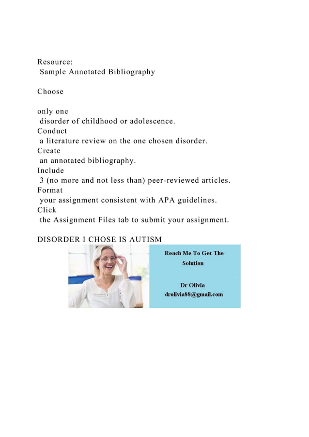 Resource Sample Annotated BibliographyChooseonly one .docx