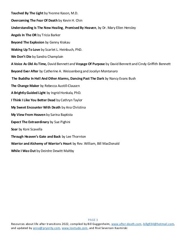 Resources & Books About After Life Transition and Communication from ...