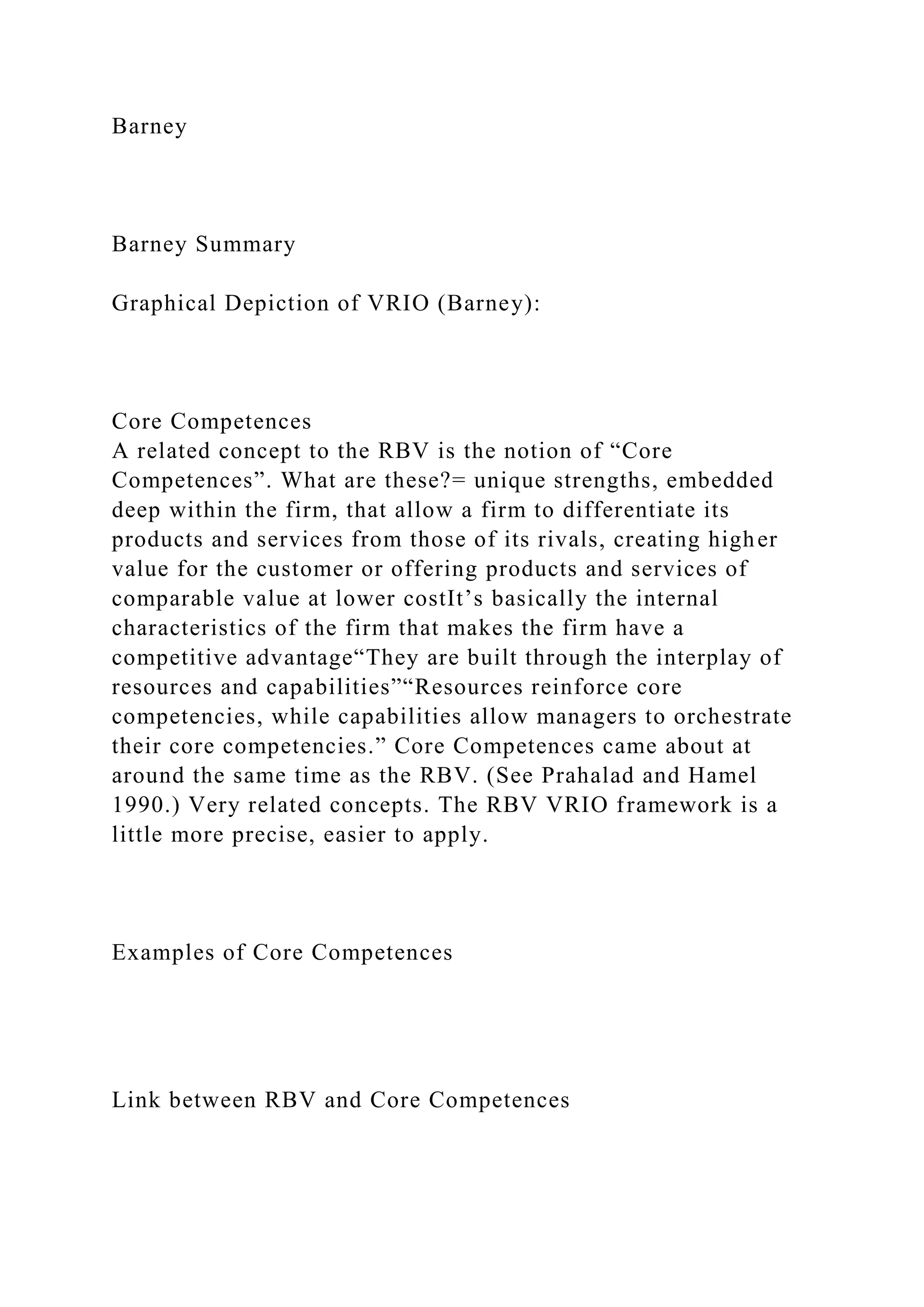 Resources and CapabilitiesThe RBV and the VRIO Framework.docx