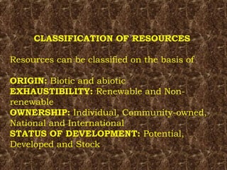 Resources and development | PPT