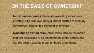 RESOURCES AND DEVELOPMENT PPT | PPTX