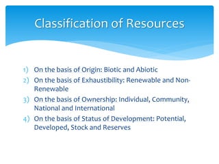 Resources and development PPT class 10 Social science | PPT