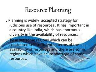 Resources and development presentation | PPTX