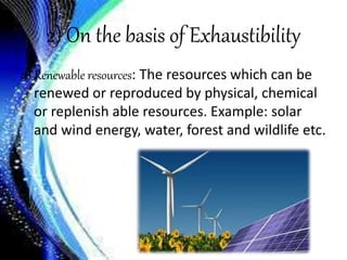 Resources and development presentation | PPTX