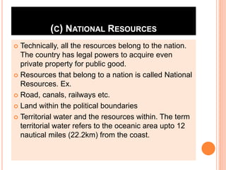 Resources and development, class 10 th geography by Vidit. | PPTX