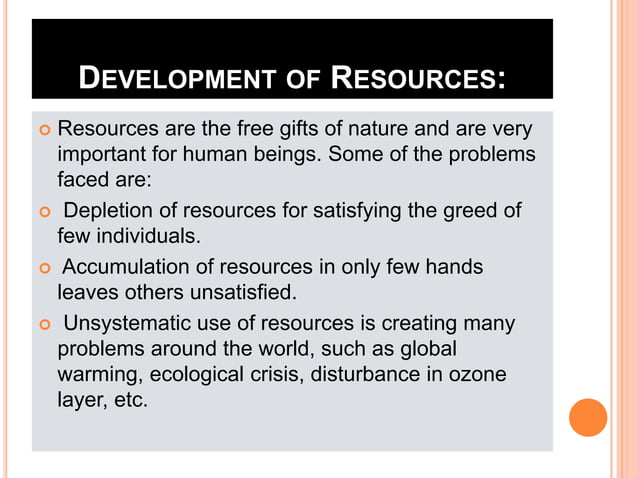 Resources and development, class 10 th geography by Vidit. | PPTX