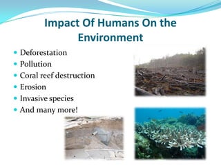 Resources and Human Impacts on Earth Systems | PPTX