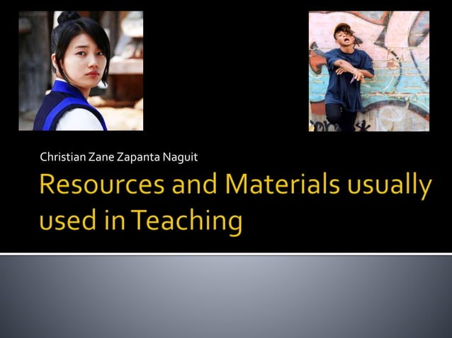 Resources and materials usually used in teaching | PPTX | Homework and ...