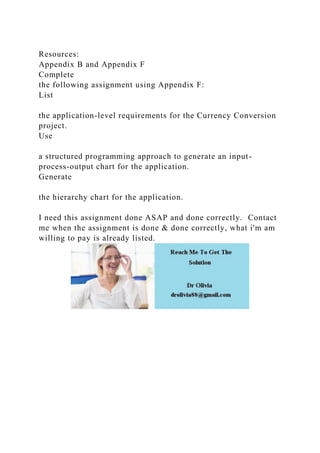 Resources Appendix B and Appendix FComplete the following ass.docx