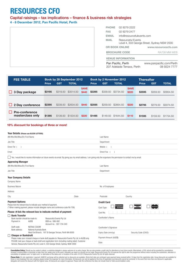 Resources CFO 2012 | PDF