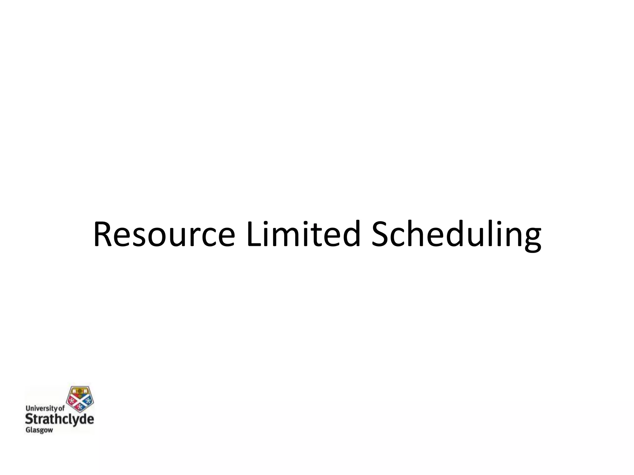 Resource Scheduling | PPTX