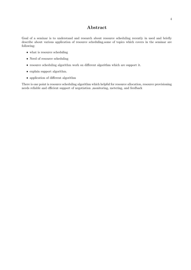 Resource Scheduling Algorithm Pdf