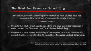 Resource Scheduling | PPTX