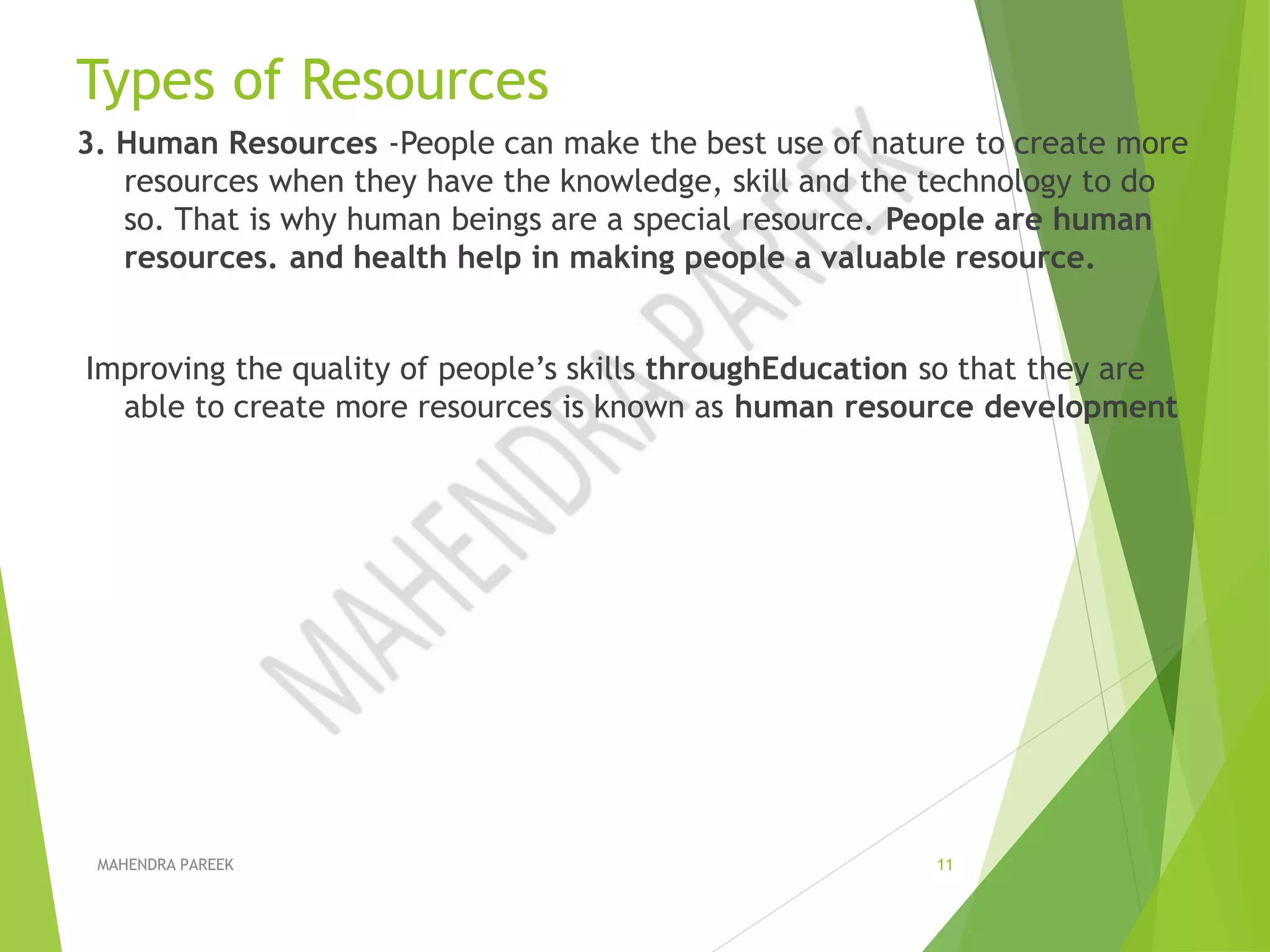 Resources class 8 | PDF