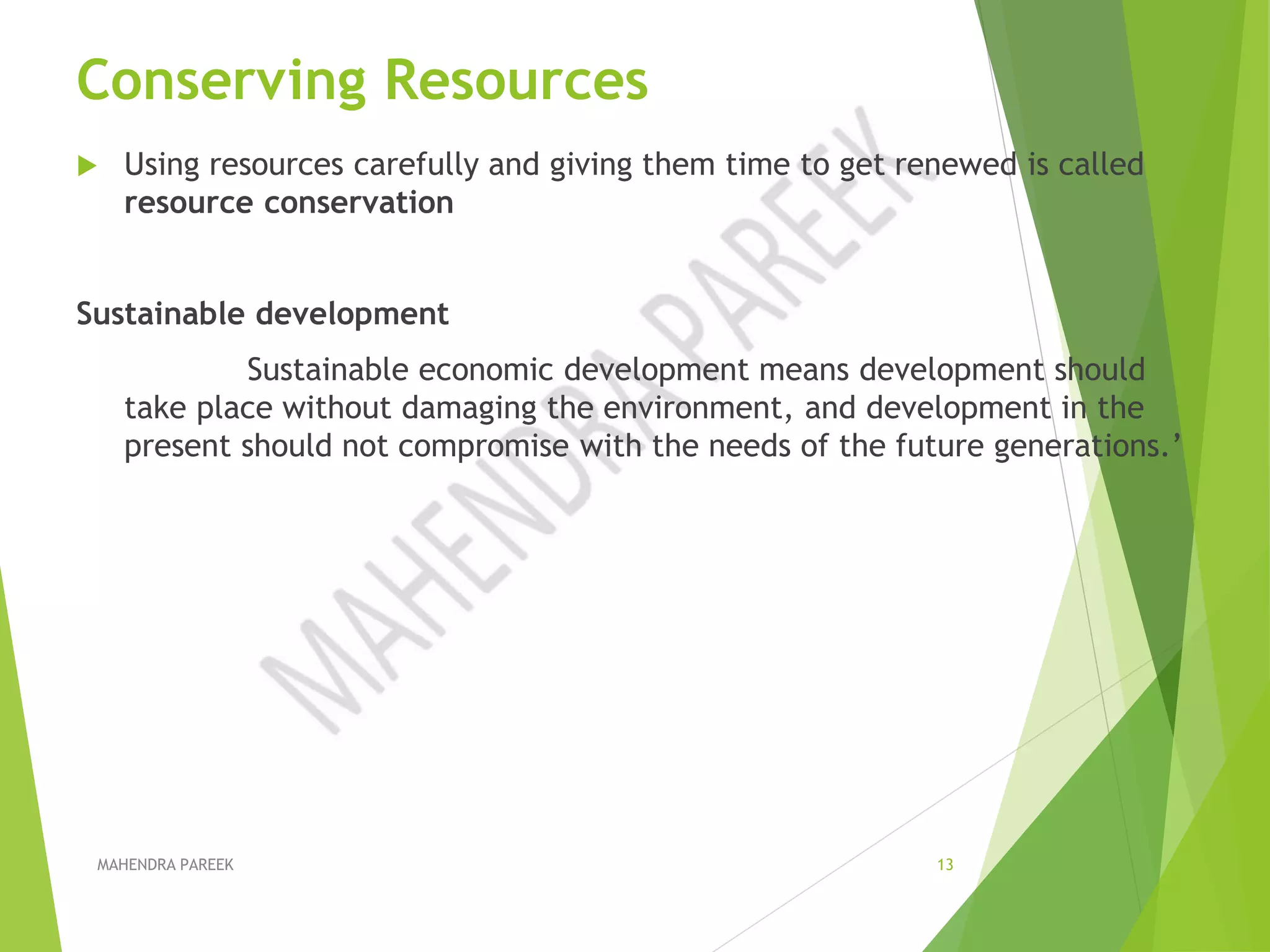 Resources class 8 | PDF