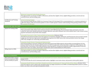 Resources for Programs Using Community Health Workers | DOCX | Health ...