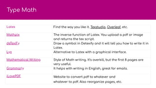 Resources for Math PhD students | PDF