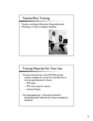Resources for school leaders to Guide the Support and Use of Special ...