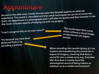 Resources from music concrete theory. | PPTX